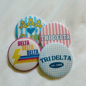 Tri Delta Buttons - Etsy