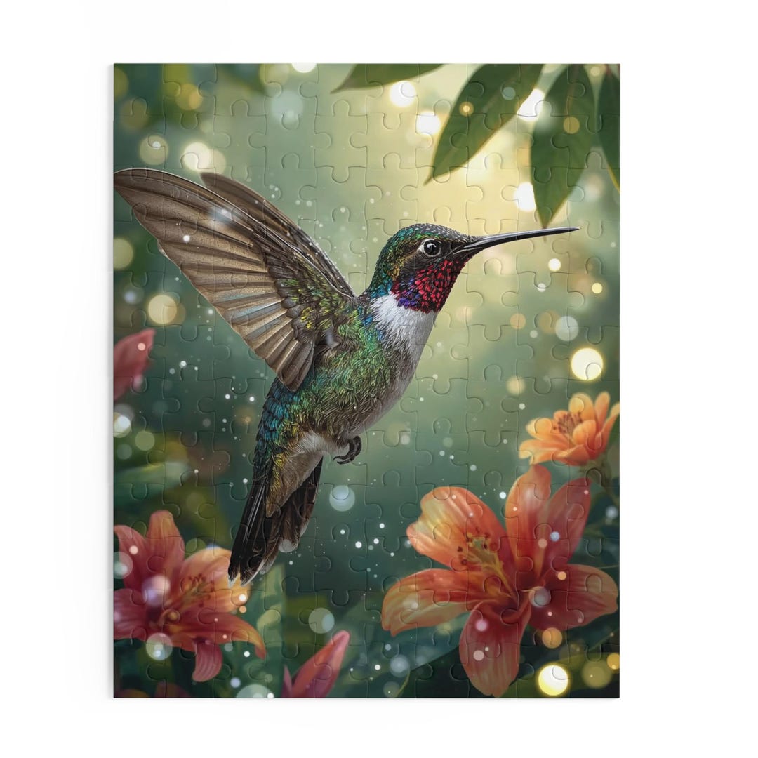 Colorful Hummingbird Puzzle 120 252 500 Piece Jigsaw Nature Gift Bird ...
