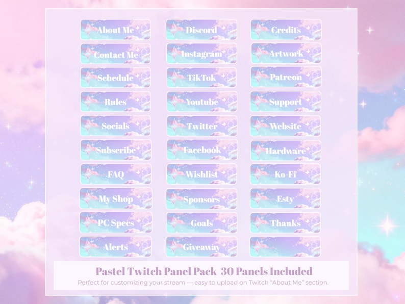 Pastel Cloud — Animated Stream Overlay Pack | Twitch & OBS Overlays ...