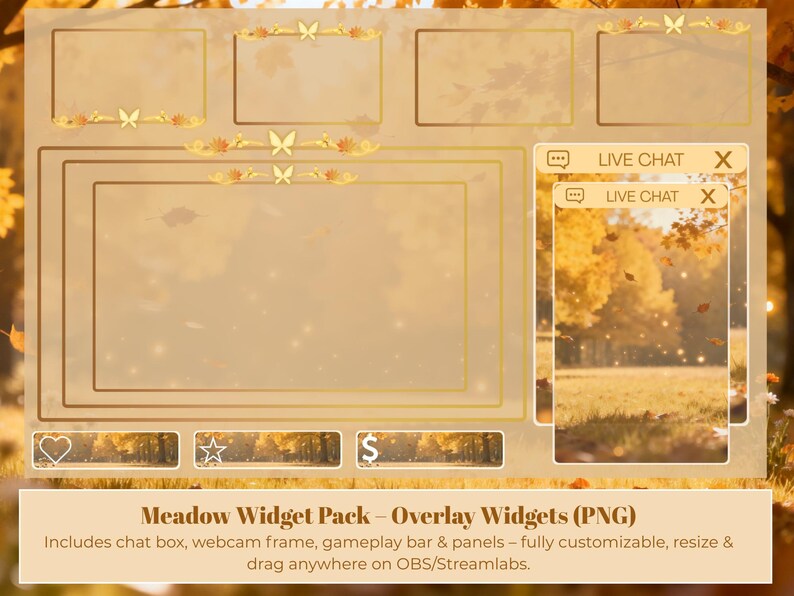 Meadow Glow — Animated Stream Overlay Pack | Twitch & OBS Overlays ...