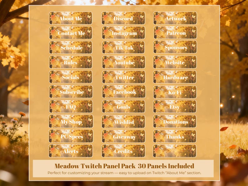 Meadow Glow — Animated Stream Overlay Pack | Twitch & OBS Overlays ...