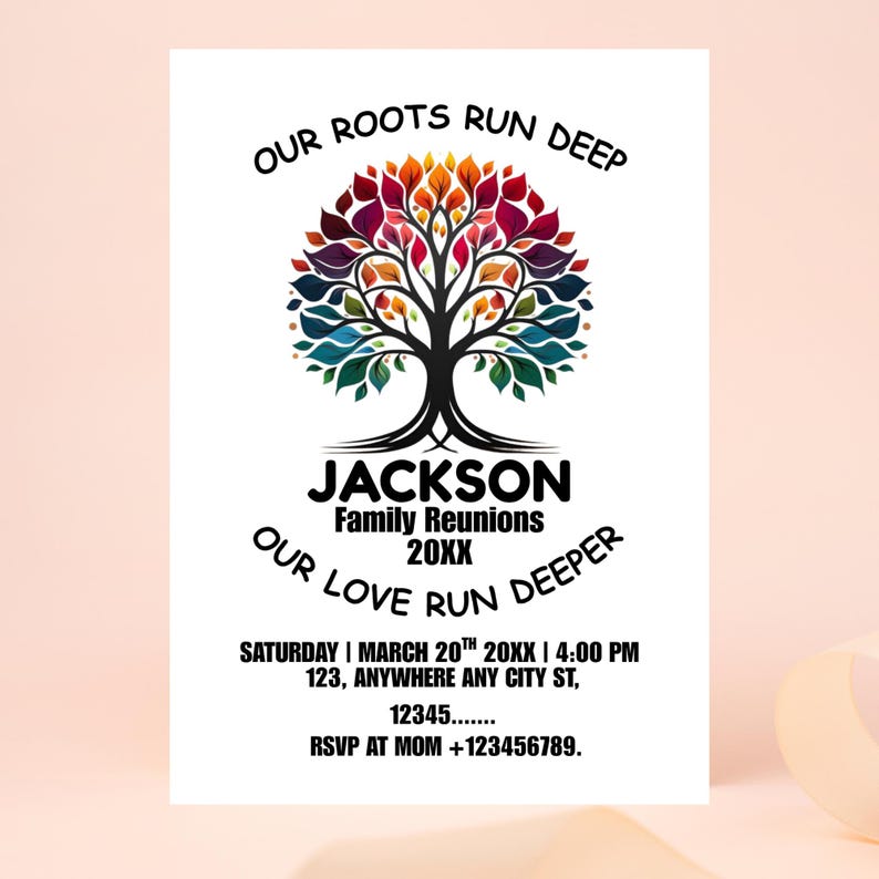 Family Shindig Invitation Template, Customizable Family Event Flyer ...
