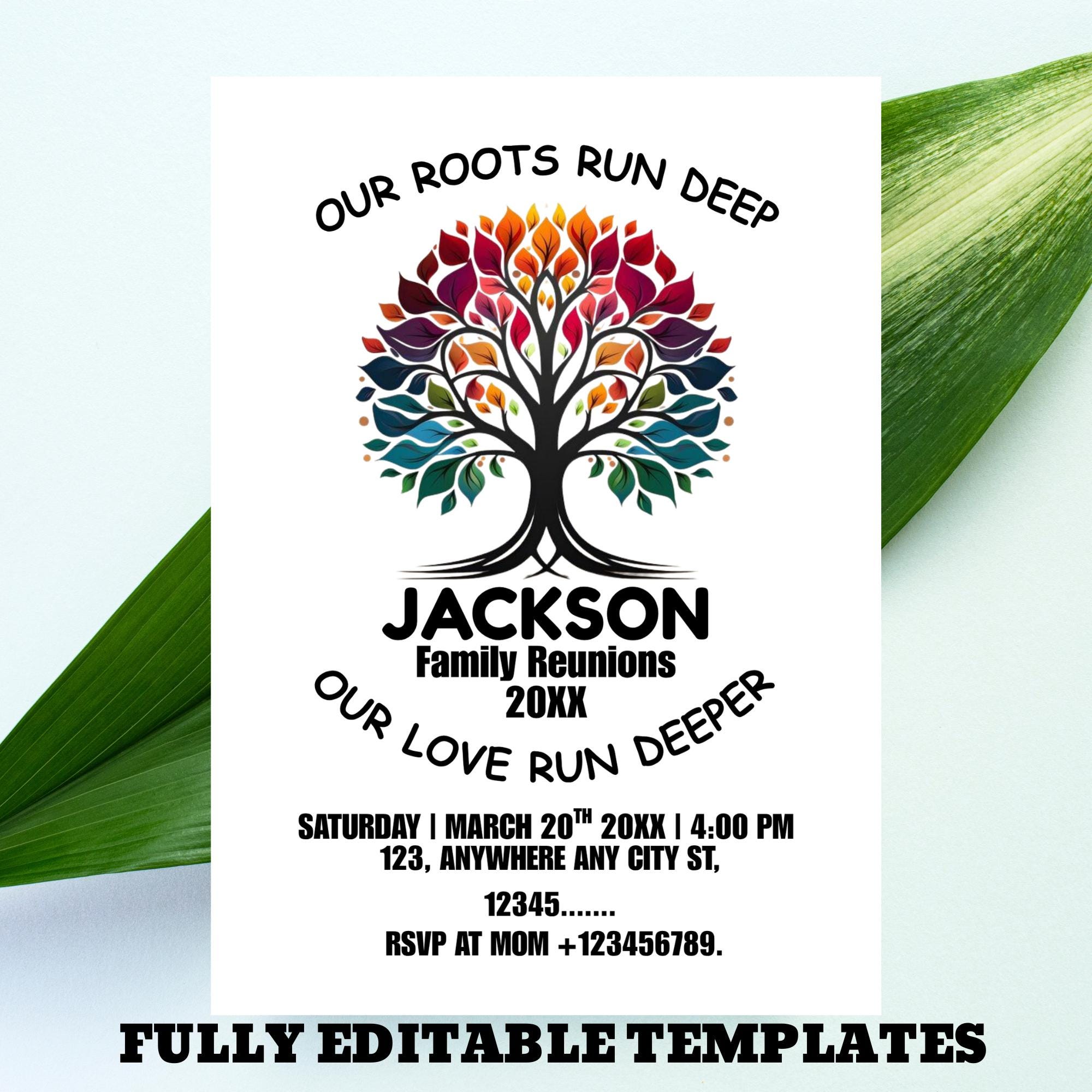 Family Shindig Invitation Template, Customizable Family Event Flyer ...