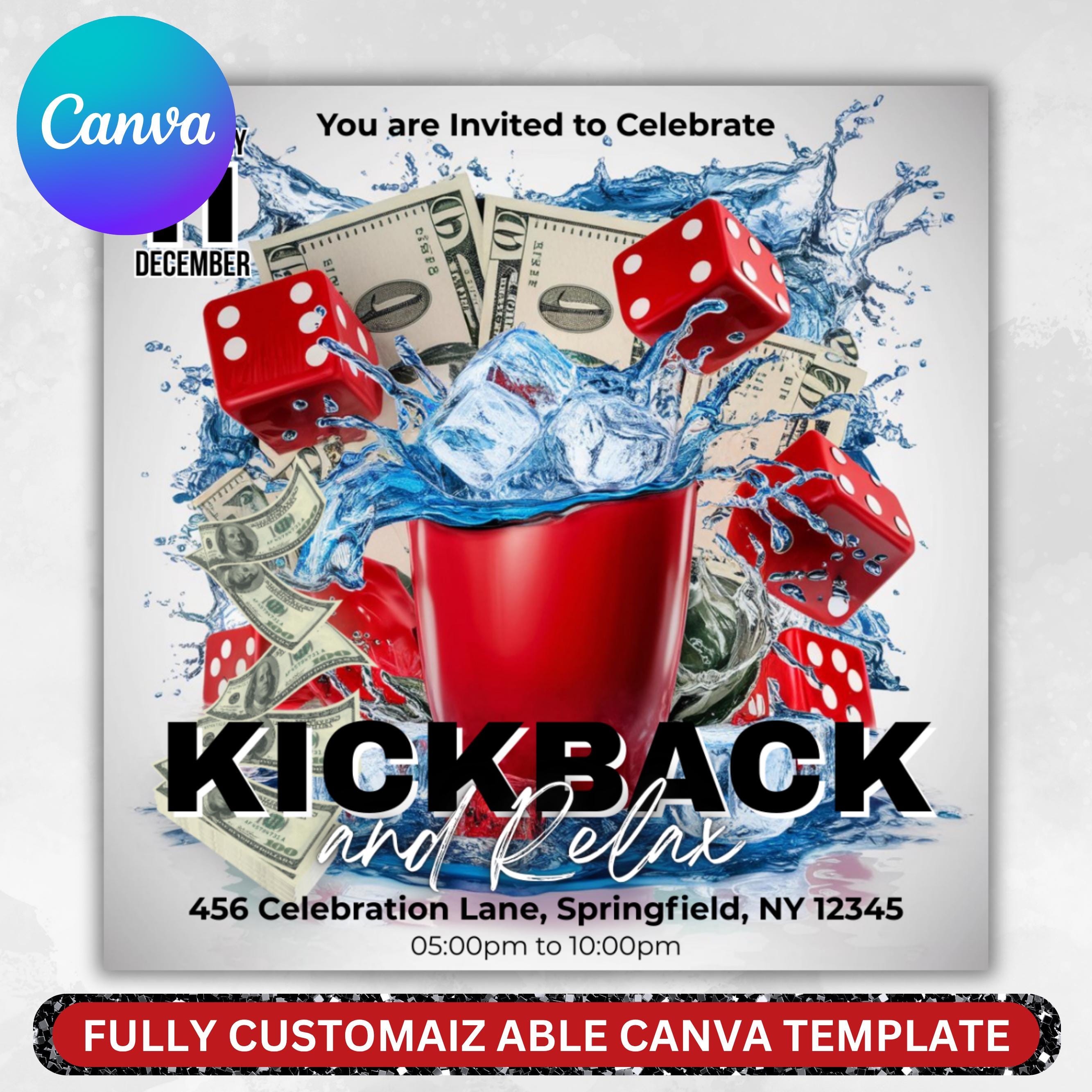 Kickback Party Flyer, Editable Kickback Club Flyer, Club DJ Party ...