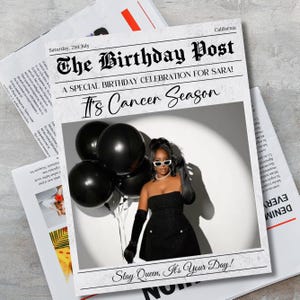 Birthday Newspaper Canva Template, Birthday Newspaper Template ...