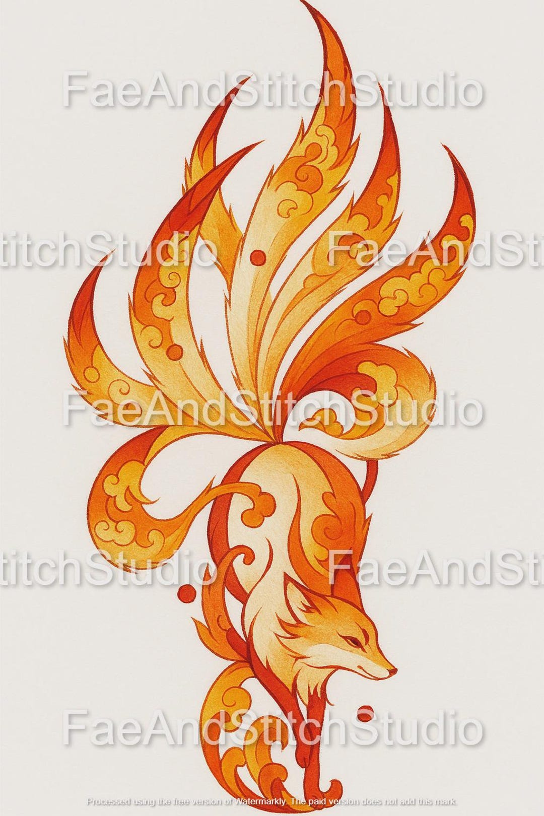 Kitsune Pattern - Etsy