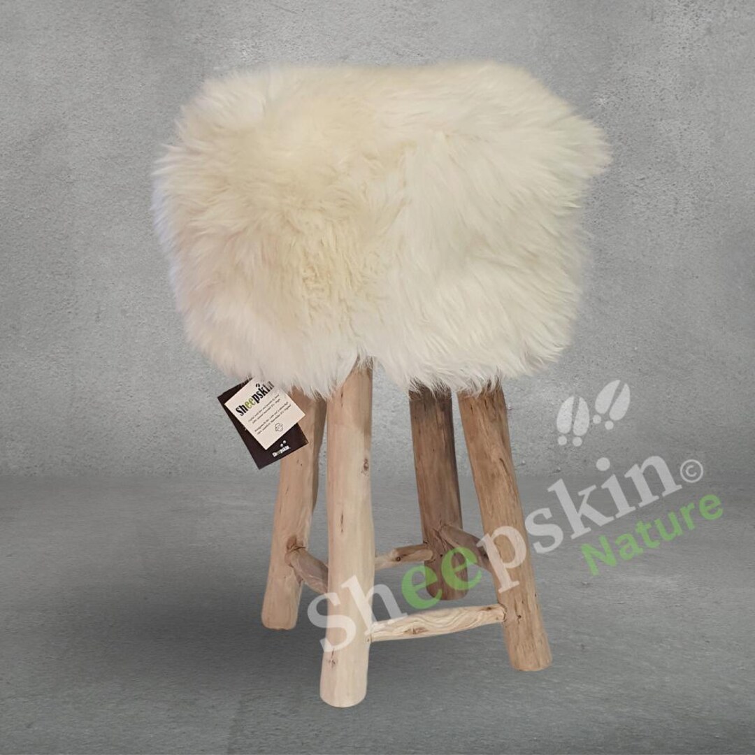 Stool Fur Hat German Sheep, Bar Stool, Wooden Stool, Stool With Fur ...