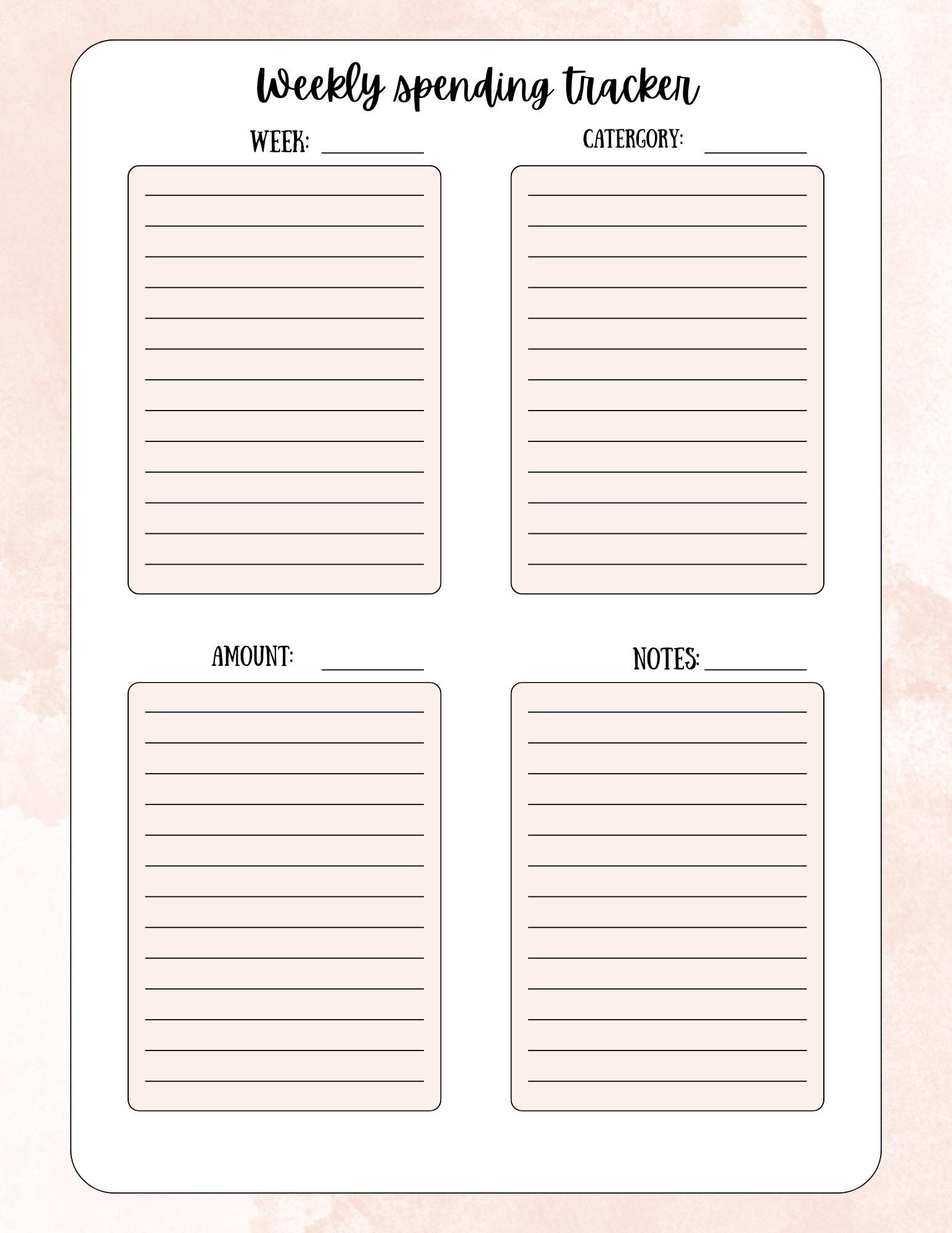 Think in Pink Budget Planner - Etsy