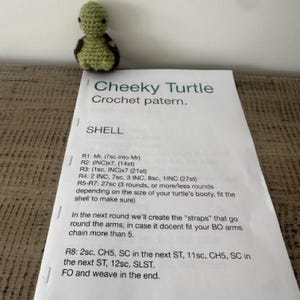 Cheeky Turtle Crochet Pattern - Etsy