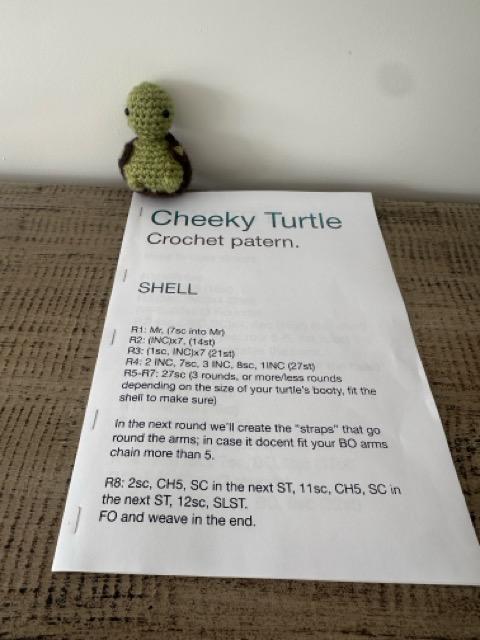 Cheeky Turtle Crochet Pattern - Etsy