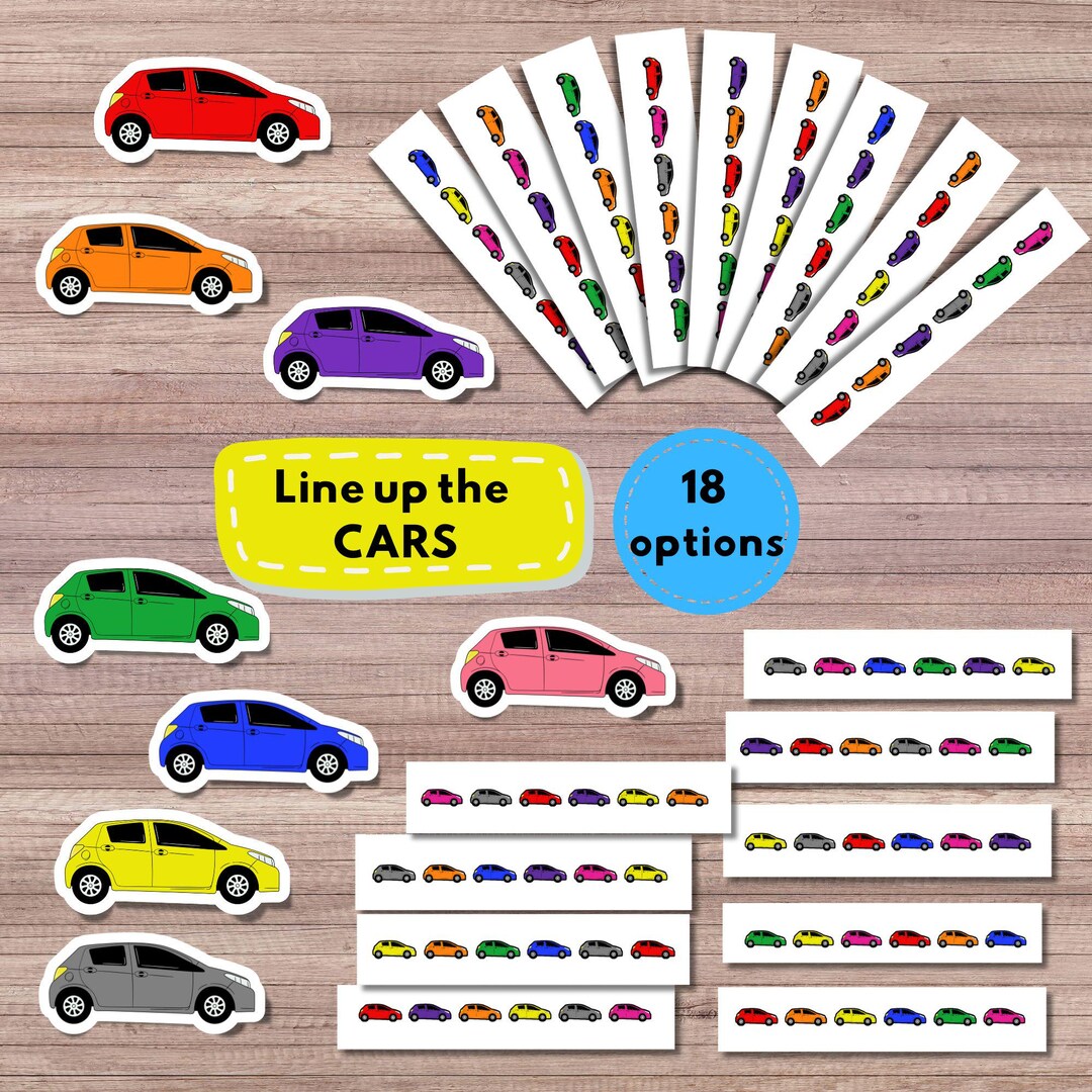 Toddler Car Color Match Game: Printable Montessori Activity (PDF ...