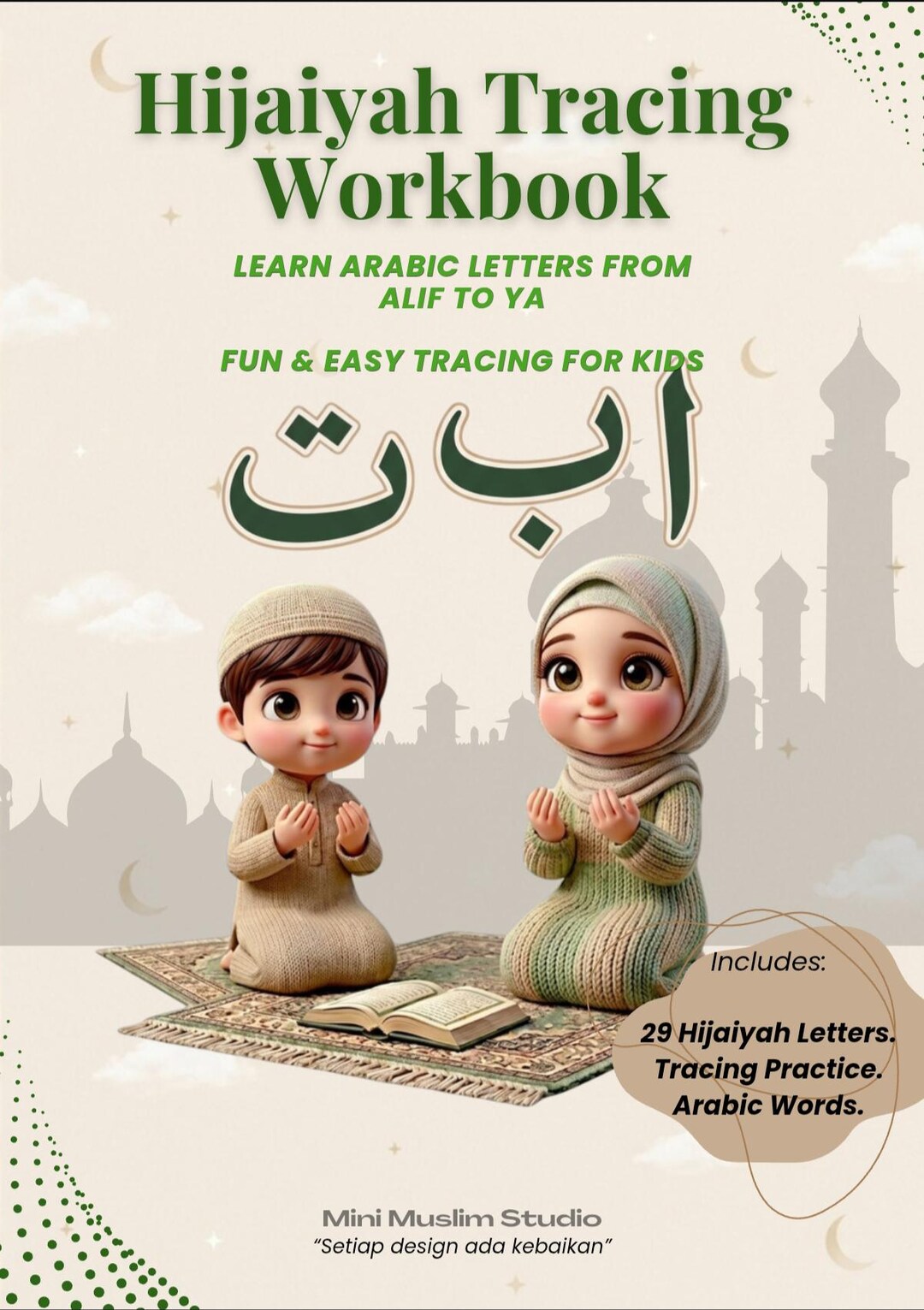 Hijaiyah Tracing Workbook for Kids | Arabic Alphabet Alif Ba Ta ...