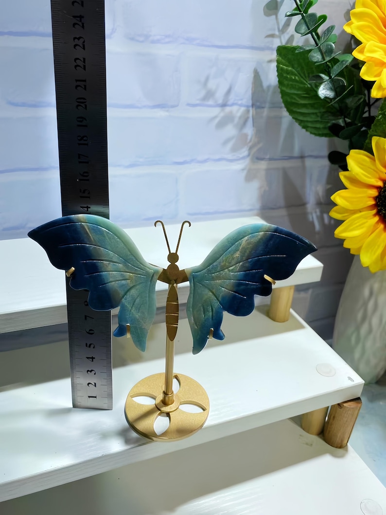 6" Trolleite Butterfly Wings , Crystal Wings Carving ，crystal Healing ...