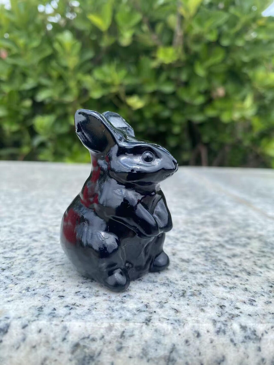 Black Obsidian Rabbit – Reiki Healing Tool, Totem Carving, Energy ...