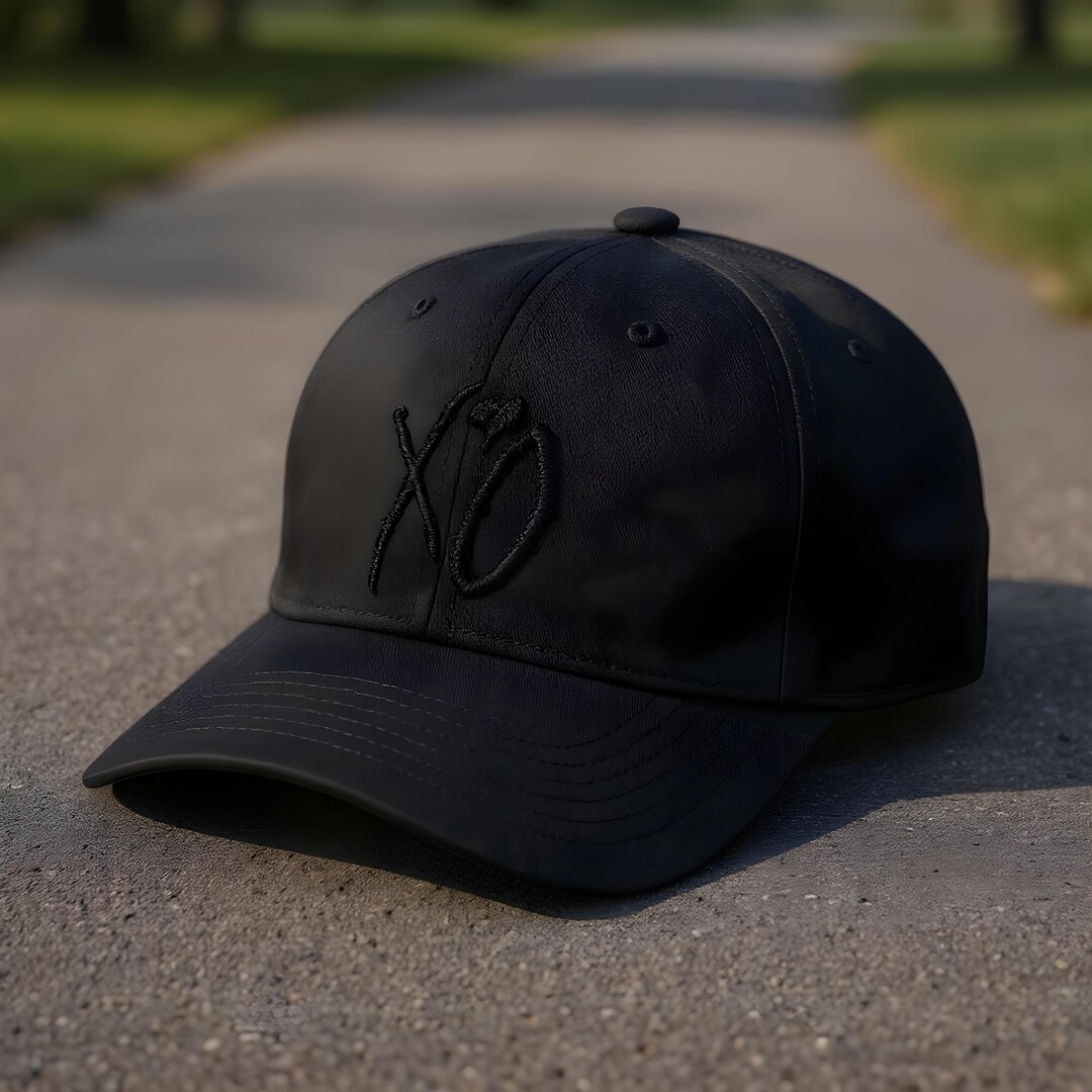 The Weeknd XO Embroidered Hat: Black Cotton Cap, Streetwear Music Gift ...
