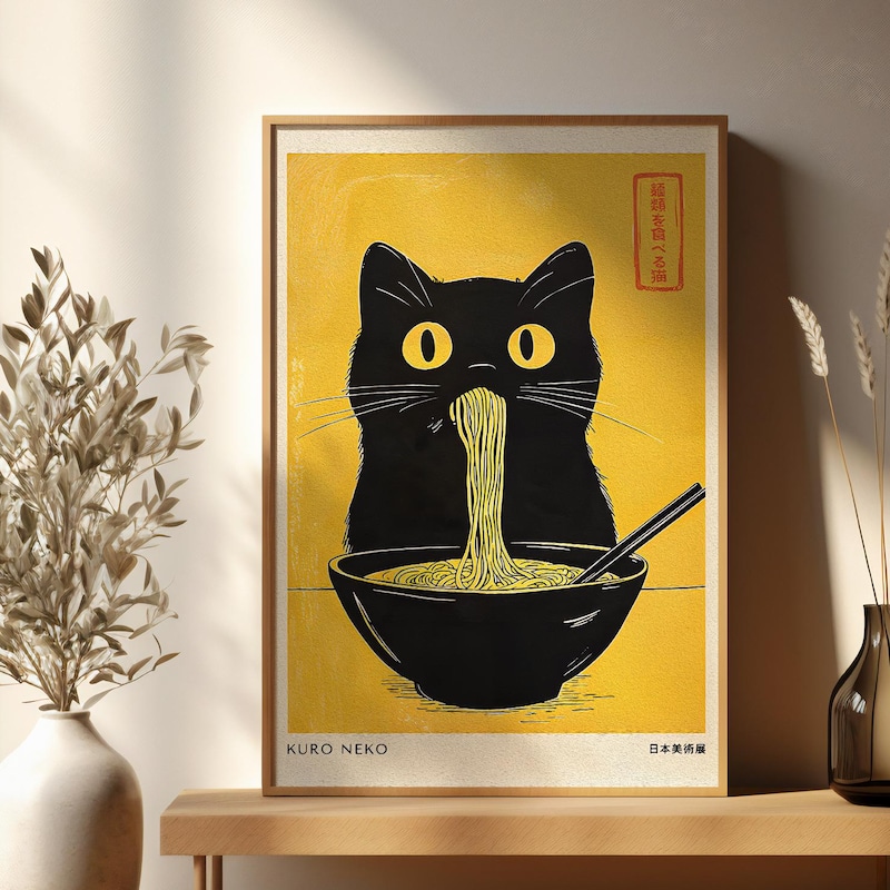 Cat Poster Digital 3 - Etsy UK