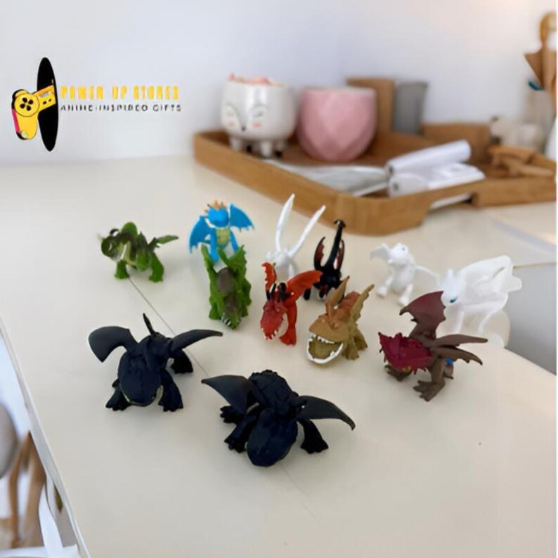 12 Mini Dragon Figures Inspired by How to Train Your Dragon (HTTYD ...