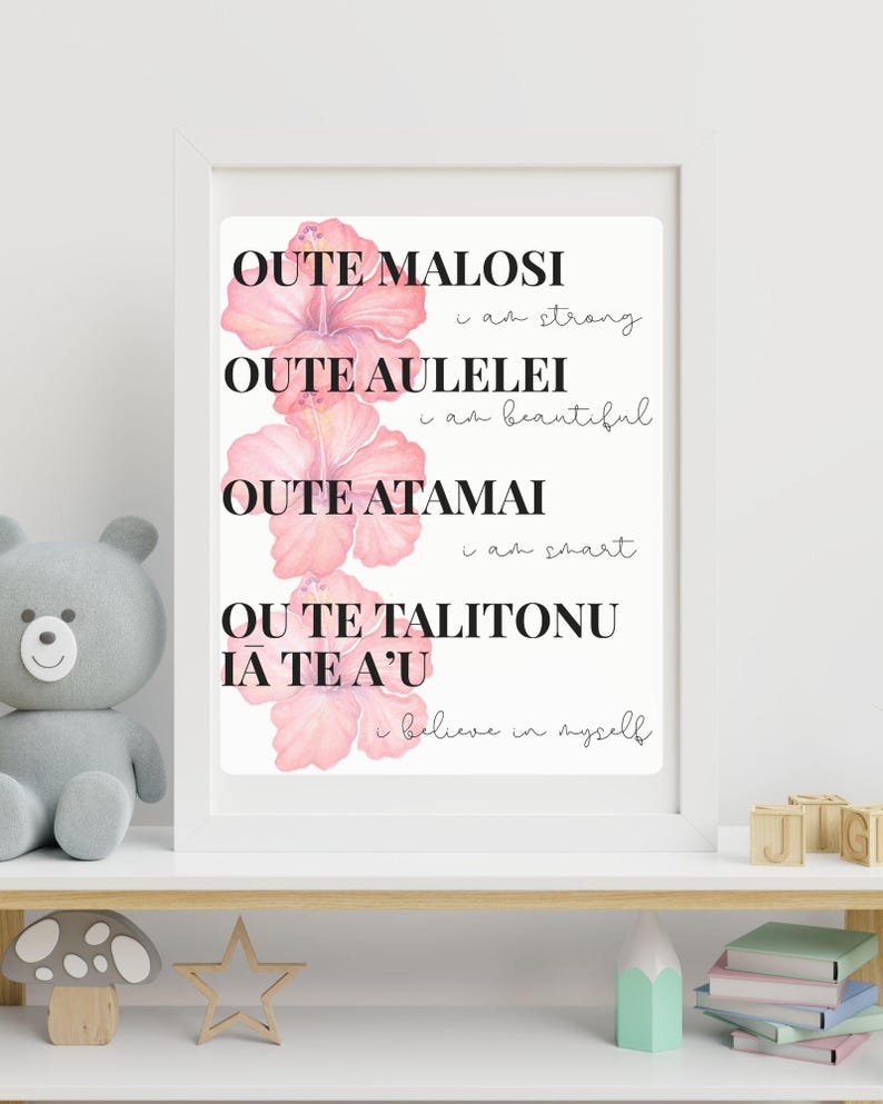 Samoan Affirmation Wall Art | Polynesian Inspirational Print | “oute ...