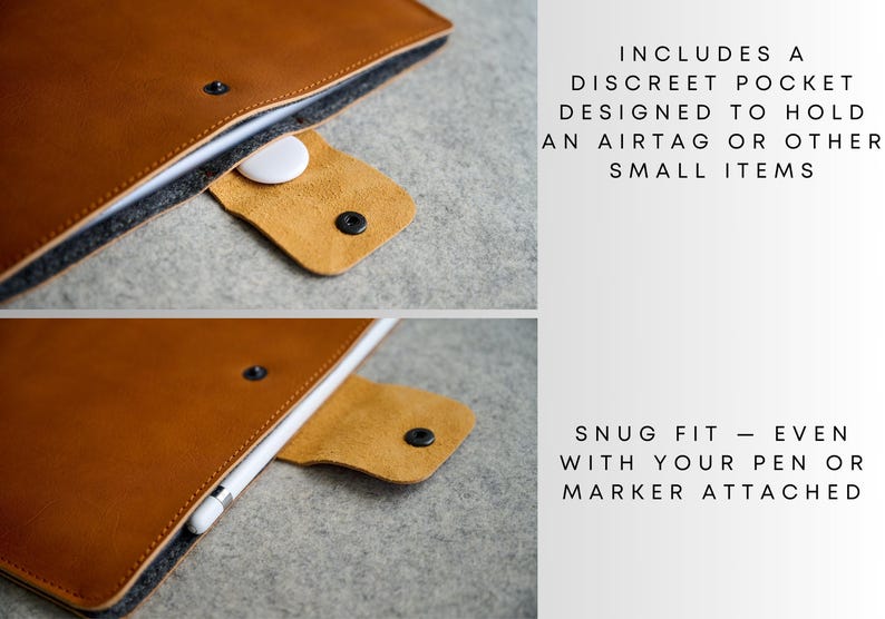 Leather Kindle Scribe Case 2025, Scribe 10.2 Case With AirTag Pocket ...
