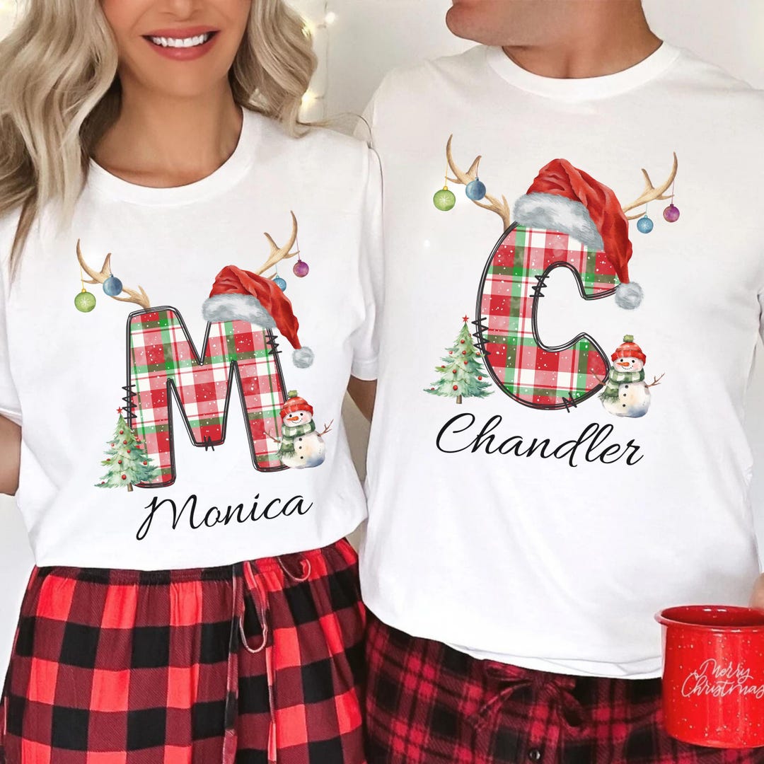 Custom Christmas Couple Matching Shirt, Matching Xmas Comfort Colors ...
