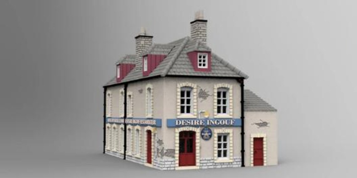 Tabletop Building WW2 French City Hotel | 28mm Tabletop Scenery | 3D ...