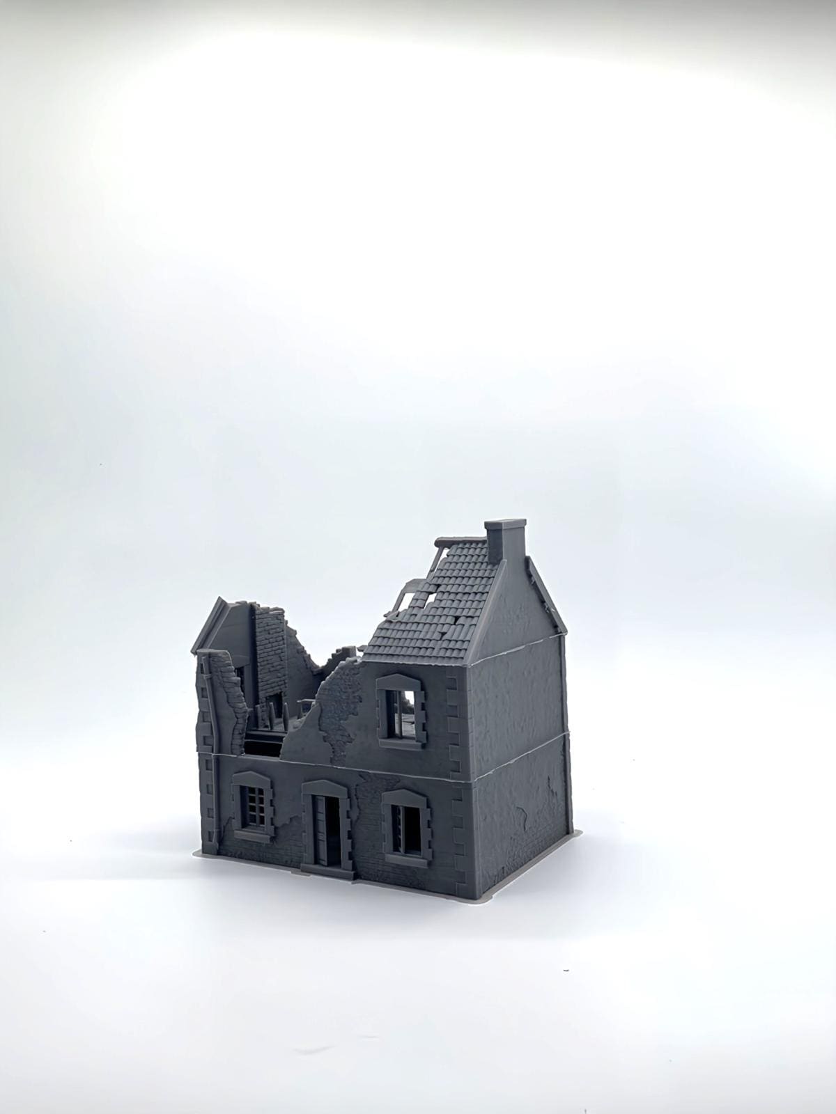Tabletop Terrain Building WW2 French Townhouse 2 / Ruin for 28 Mm WWII ...