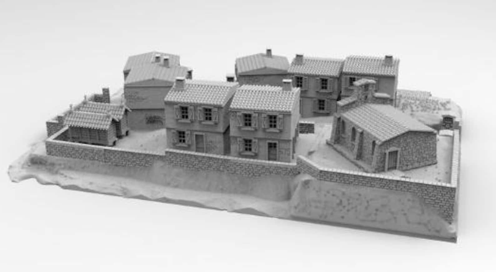 Tabletop Terrain Buildings Mediterranean Village Tabletop Terrain | 15 ...