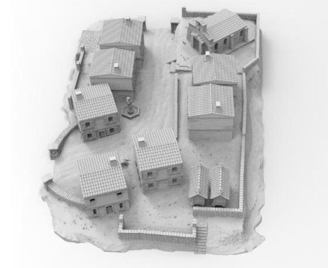 Tabletop Terrain Buildings Mediterranean Village Tabletop Terrain | 15 ...