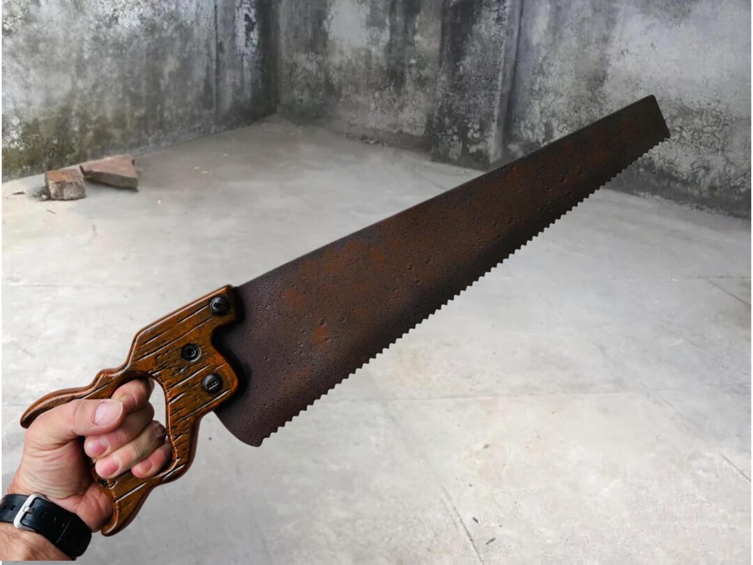 Rustic Hand Saw Movie Prop | PU Foam Horror Weapon | Vintage Tool Decor ...
