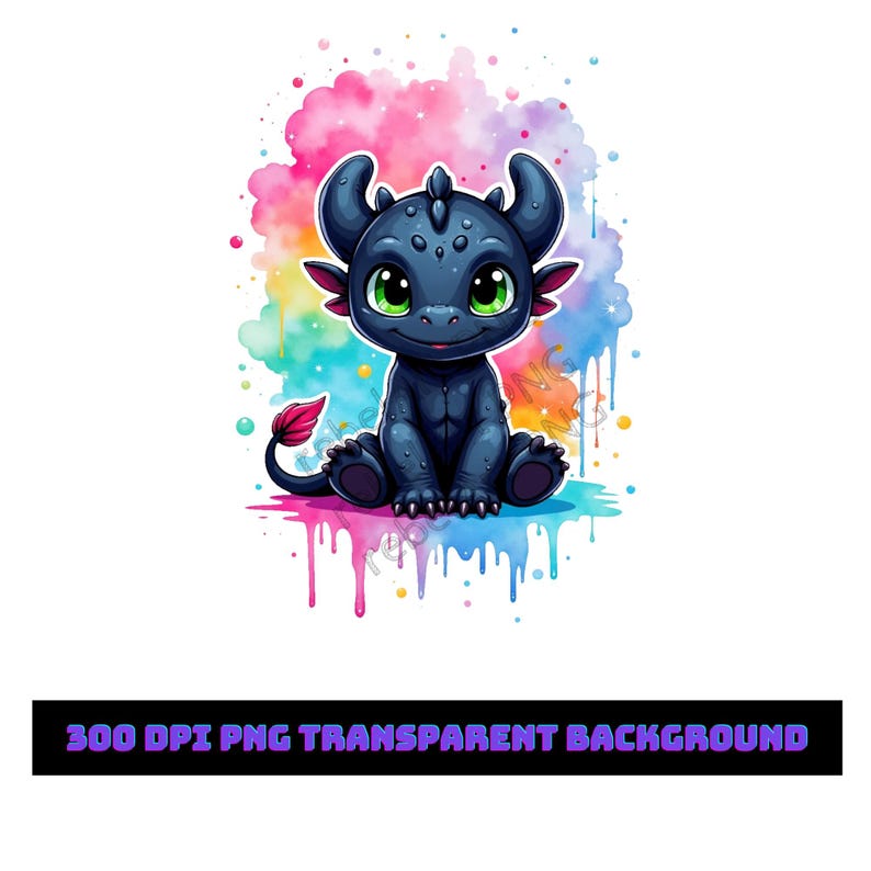 8 Toothless Night Fury PNG Bundle | Colorful Dragon Art | Friendly and ...