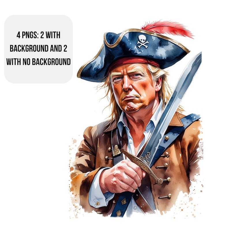 Donald Trump as a Pirate Captain | Digital Art | Funny Political Satire ...