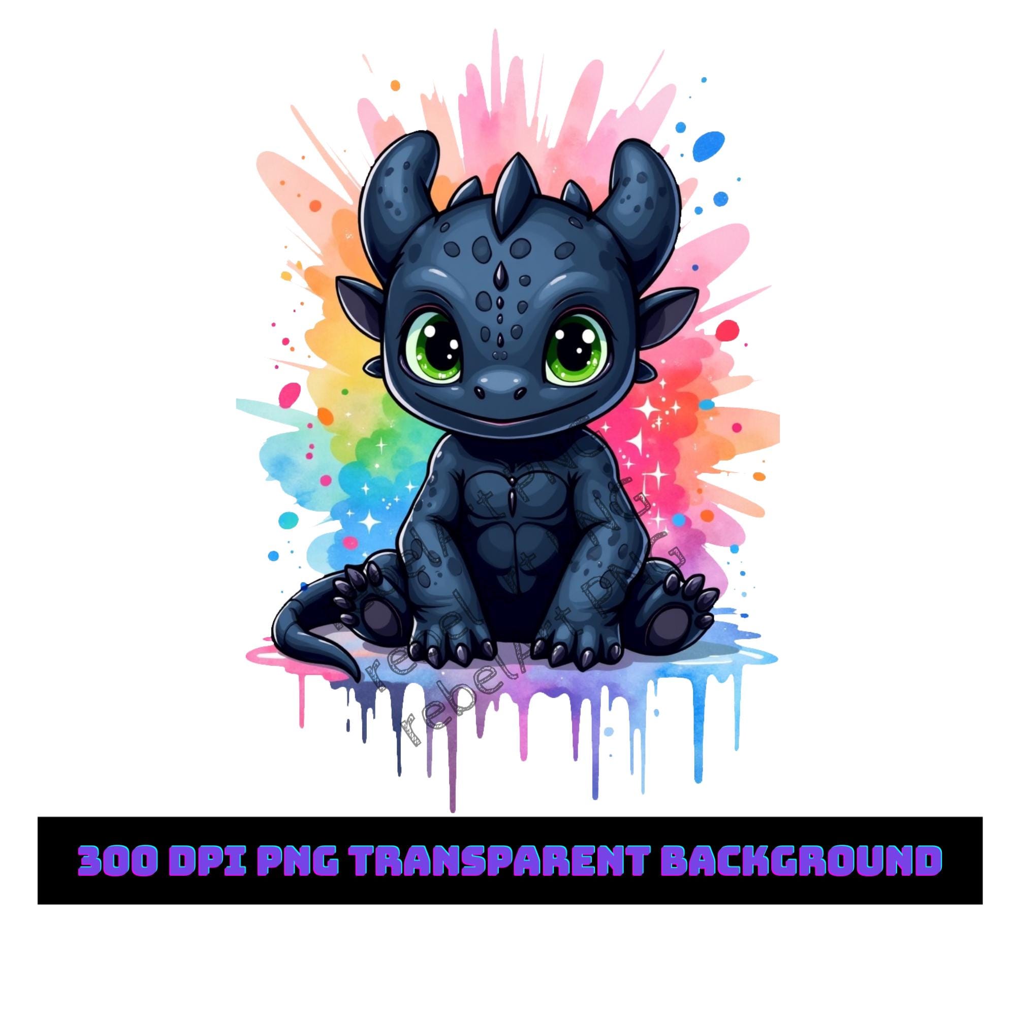 8 Toothless Night Fury PNG Bundle | Colorful Dragon Art | Friendly and ...