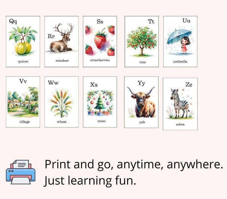Printable Alphabet Flashcards for Kids – Learn Letters Through Play ...