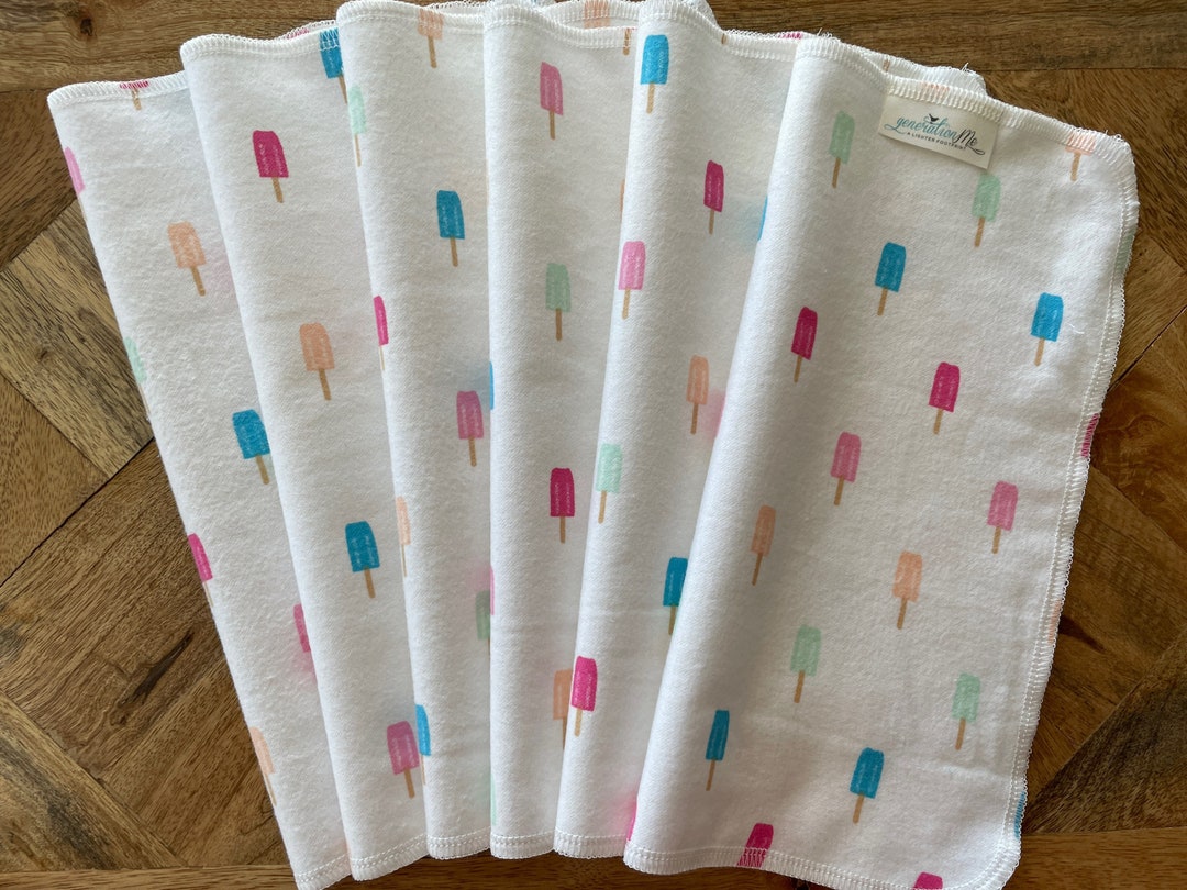 Popsicle Cloth Napkins, Paperless Towels, Pastel Napkins, Summertime ...