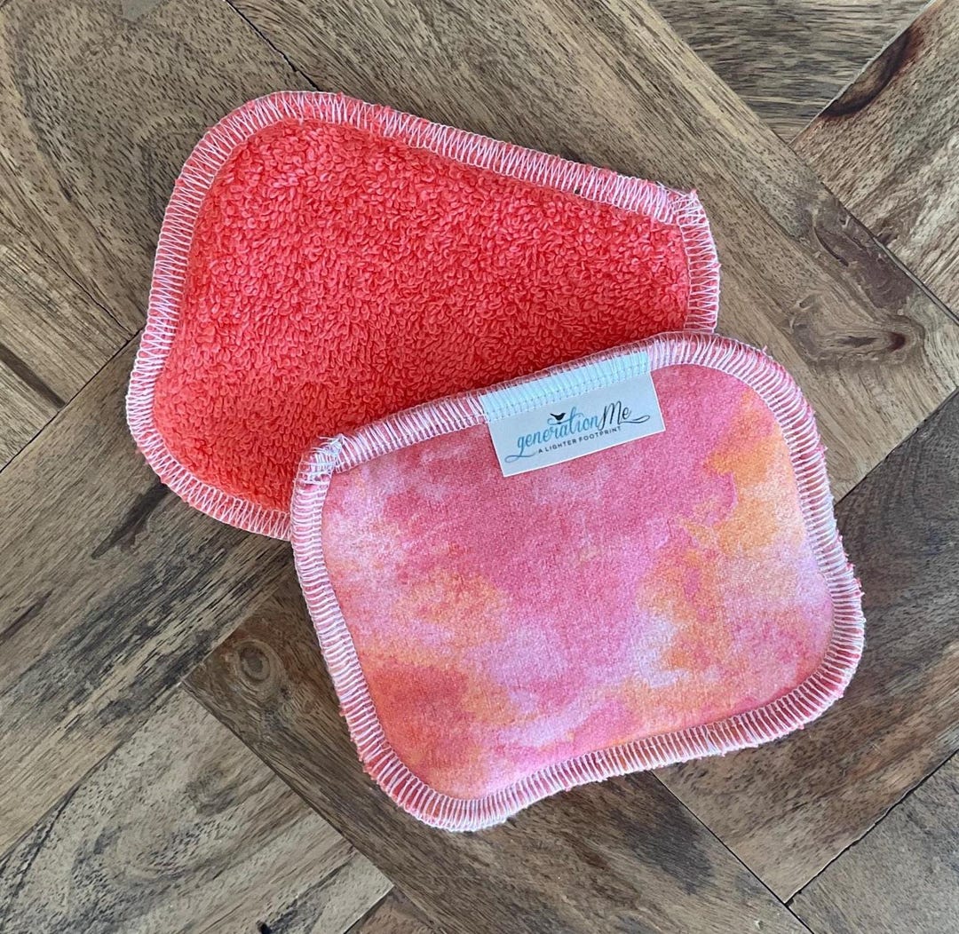 Tie Dye Sponge, Kitchen or Bathroom Sponge, Orange and Pink - Etsy