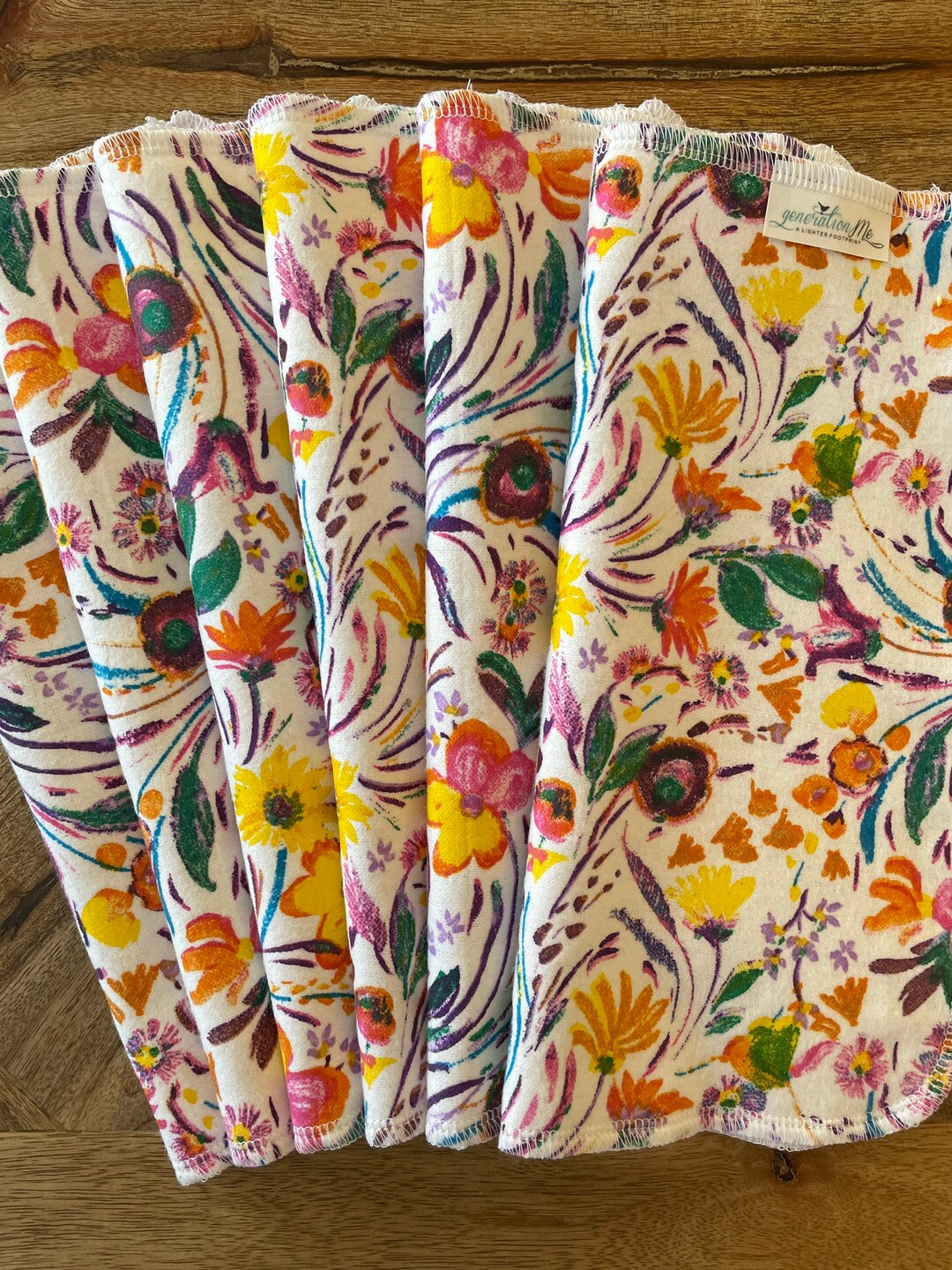 Floral Cloth Napkins, Spring Flowers, Paperless Towels, Waste Free, Eco ...