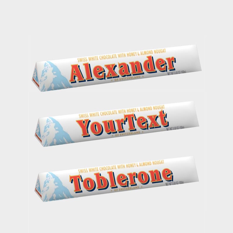 Editable Toblerone Chocolate 3 in One Label Template: Birthday Party ...
