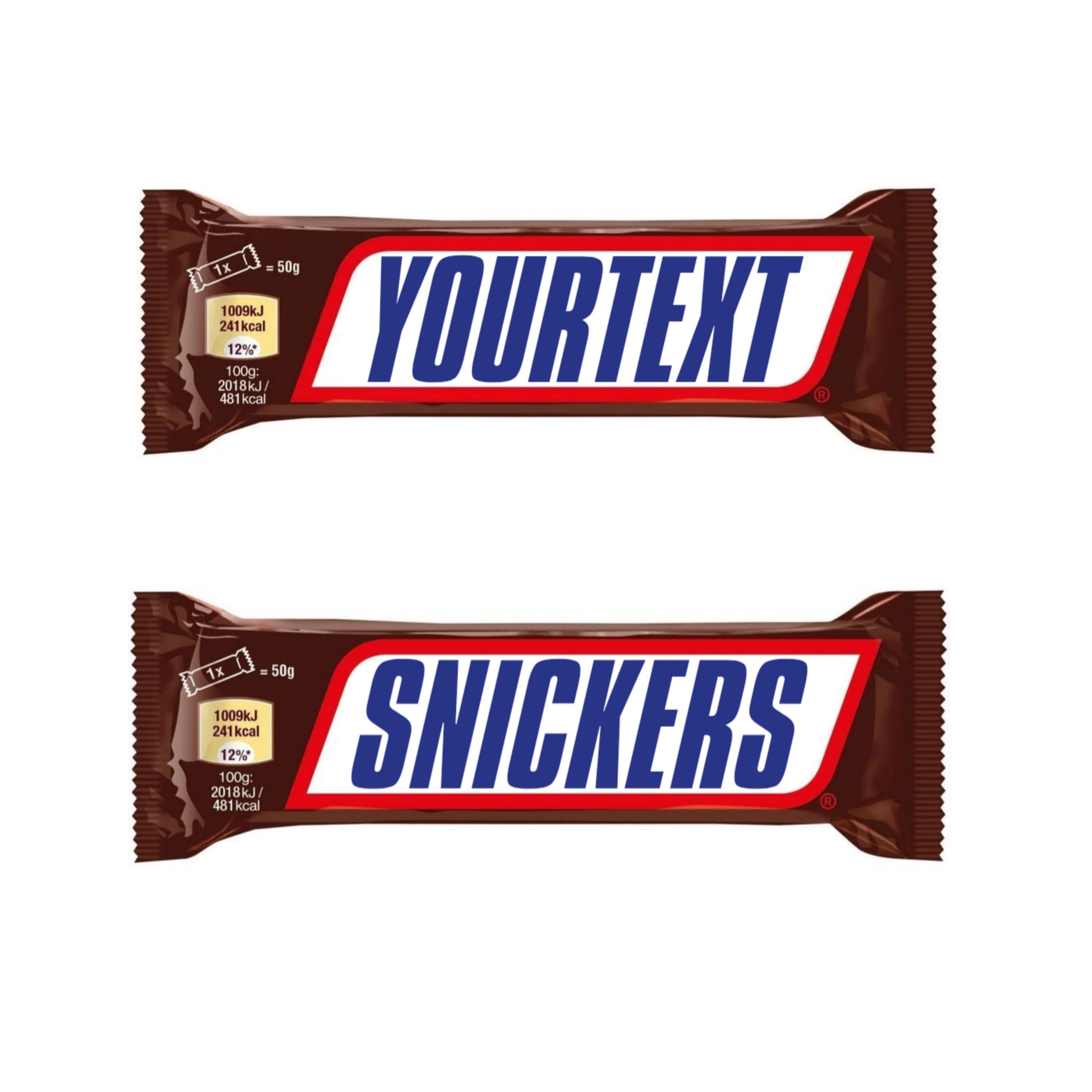 Snickers Label Wrapper– Editable Canva Template Design – Candy Bar ...
