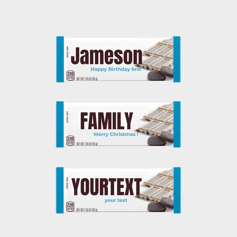 HERSHEY'S Label Wrapper– Editable Canva Template Design – Candy Bar ...
