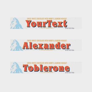 Editable White Chocolate Label: Toblerone Wrapper Template (digital ...