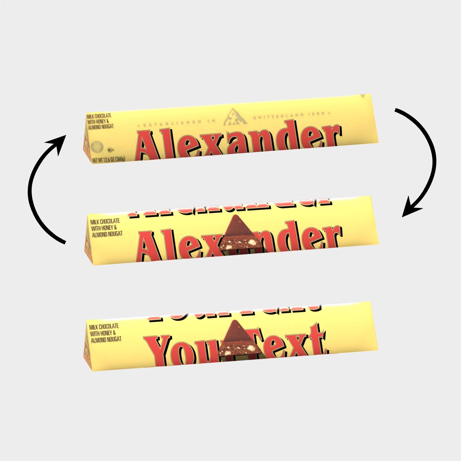 TOBLERONE Label Wrapper– Editable Canva Template Design – Candy Bar ...