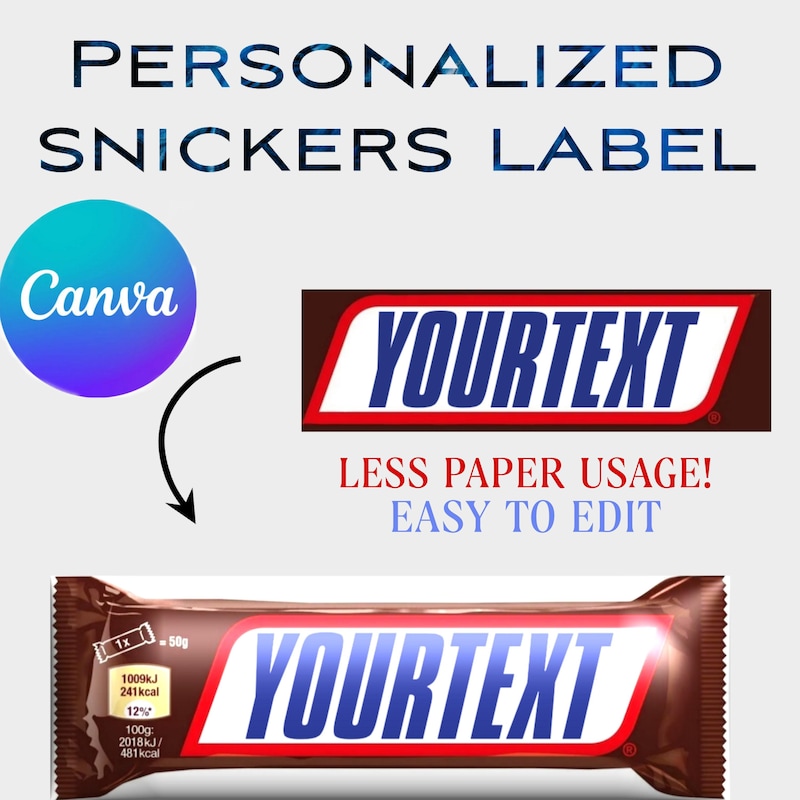 Personalized Candy Bar Wrappers - Etsy