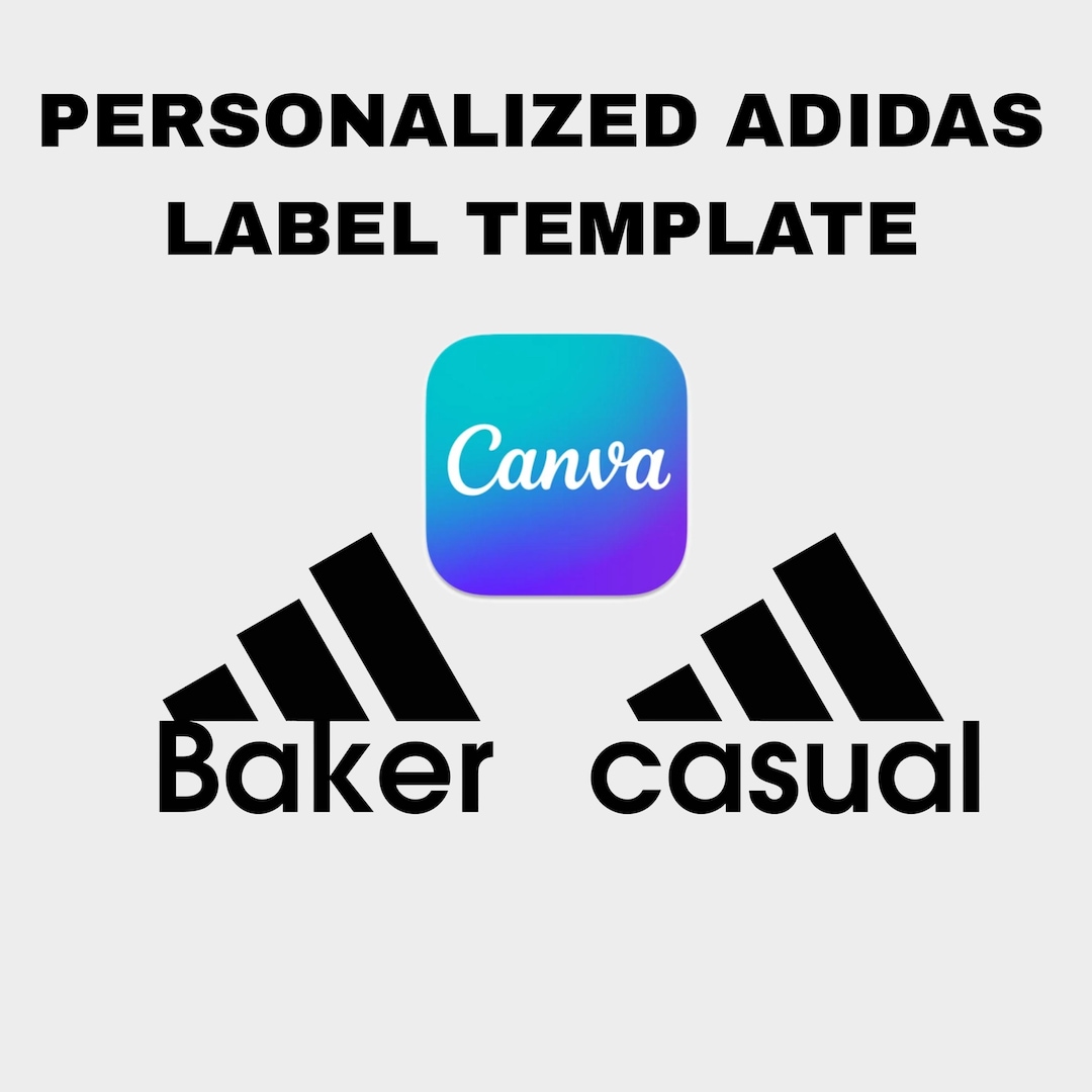 Adidas Label Wrapper– Editable Canva Template Design – Sports Clothes ...