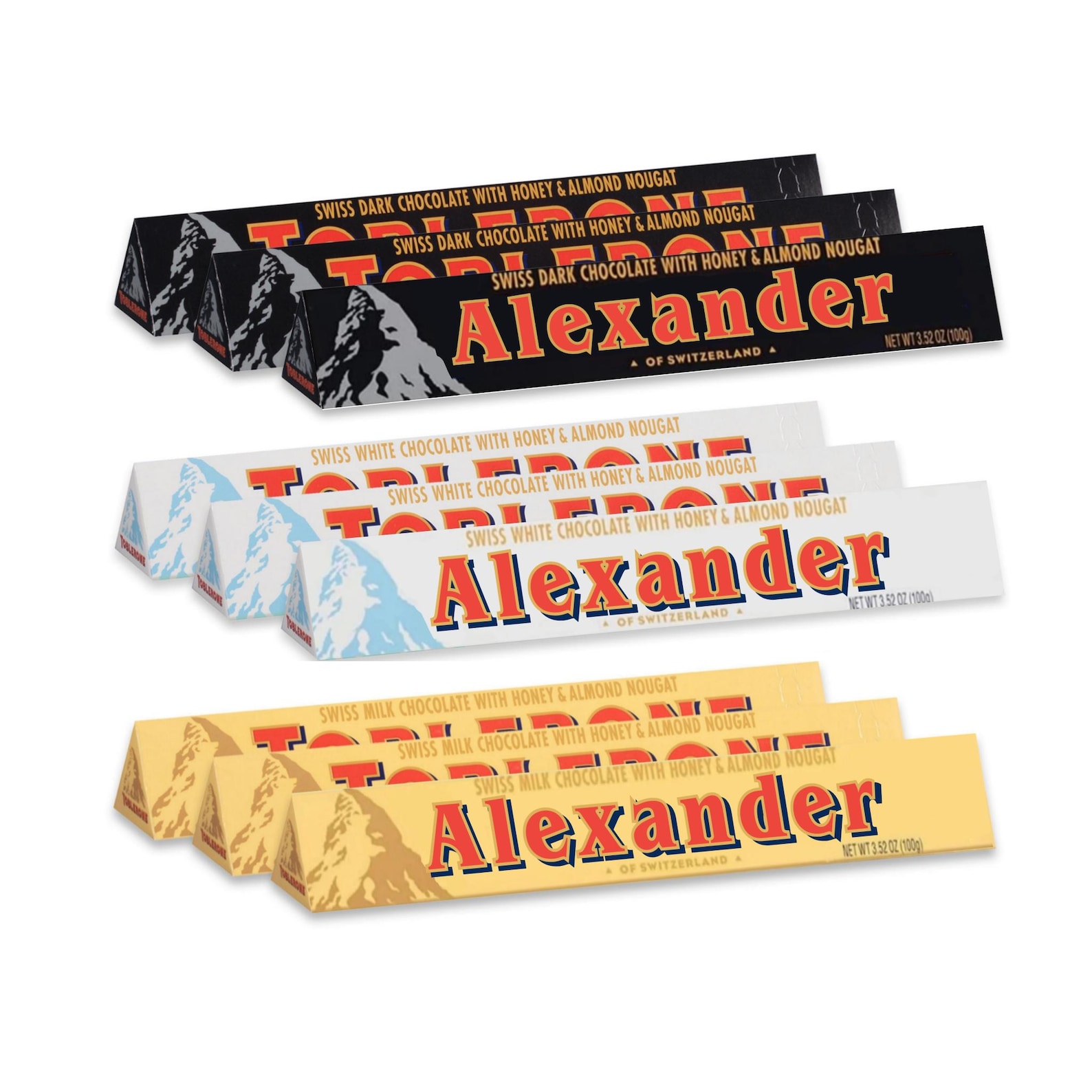 Editable Toblerone Chocolate 3 in One Label Template: Birthday Party ...