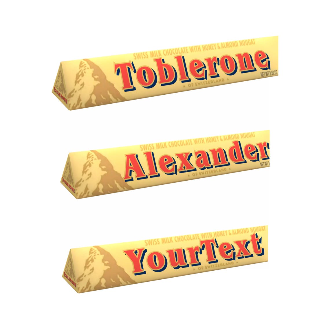 TOBLERONE Label Wrapper– Editable Canva Template Design – Candy Bar ...