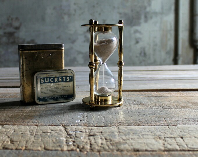 Vintage Brass Hour Glass / Sand Timer / Sand Watch - Etsy