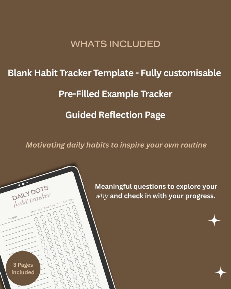 Daily Habit Tracker | Printable & Digital PDF | Wellness Routine ...