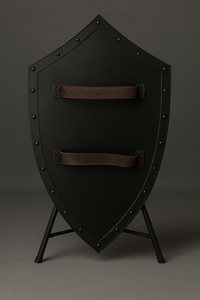 Medieval Knight Shield Crescent & Crosses Red-gold Medieval Wooden ...