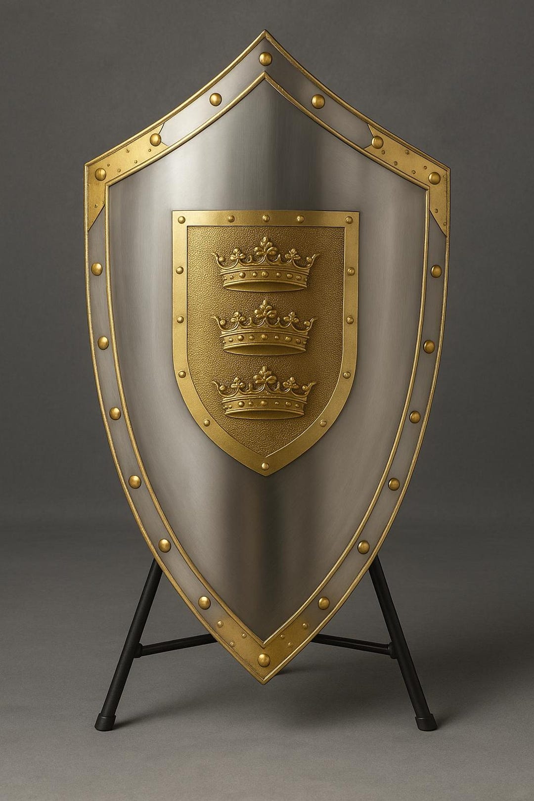 Royal Crest Shield | Decorative Medieval Wall Shield | Gold Trim Knight ...