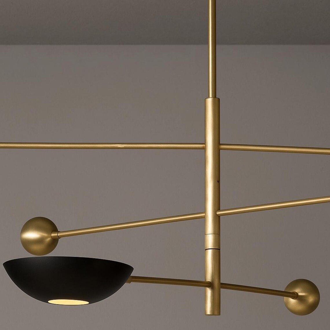 1950's Mid Century Stilnovo Style 3 Arm Light Pendant Sputnik ...
